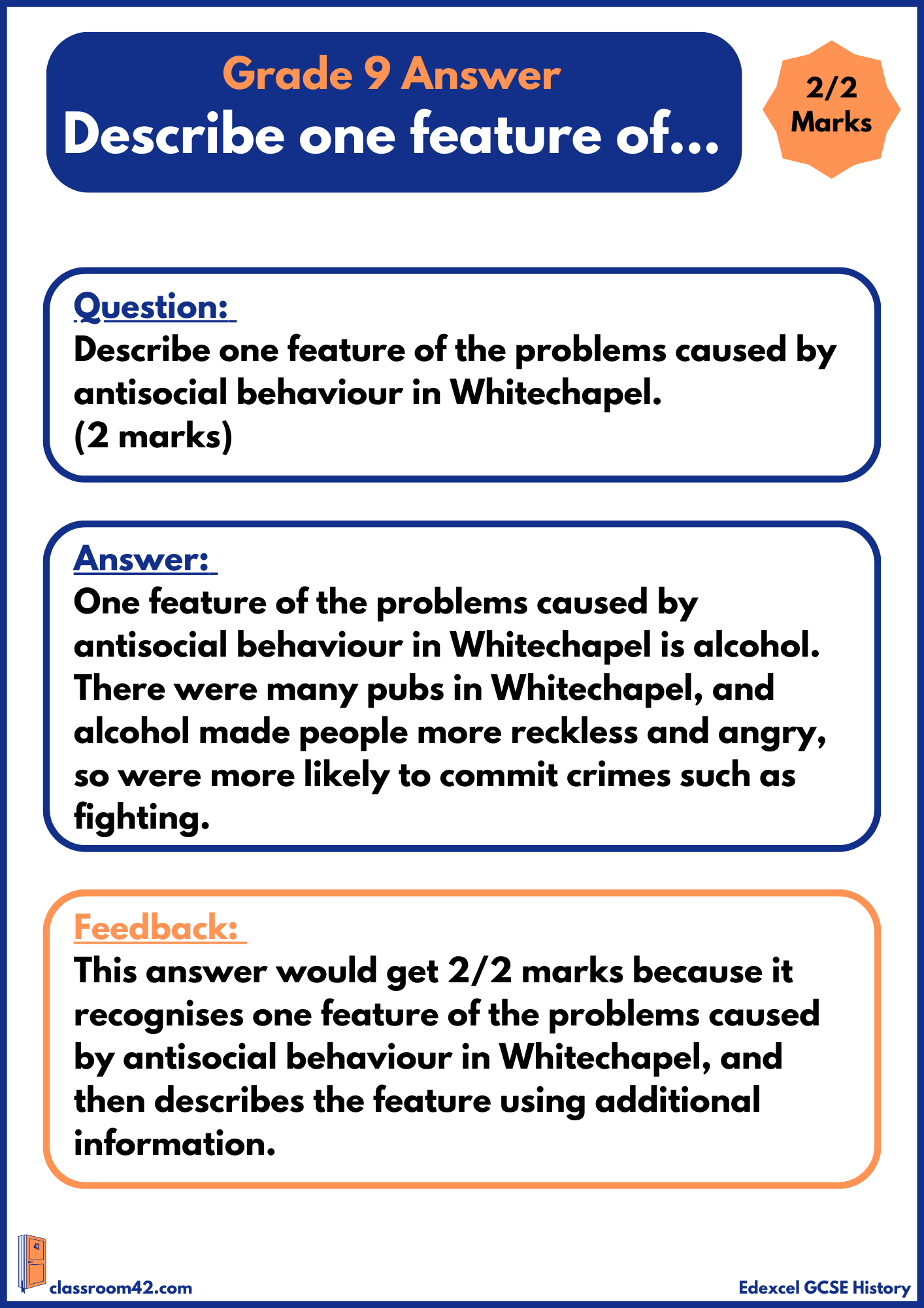 ‘Describe’ Questions – Example Answer Edexcel Crime – Classroom 42
