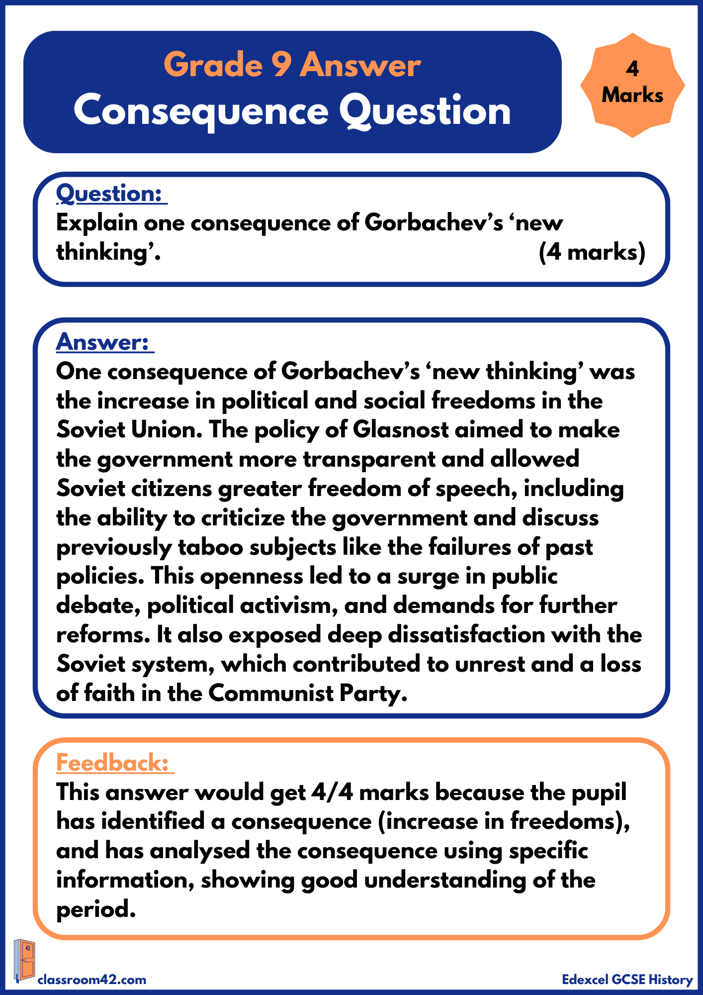 Consequence Question – Example Answer Edexcel Cold War – Classroom 42
